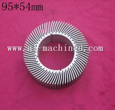China Item219,120mm Machined LED light Cooler, AL6063 Extruded Profiles LED Light Radiator,round heatsink for led light for sale