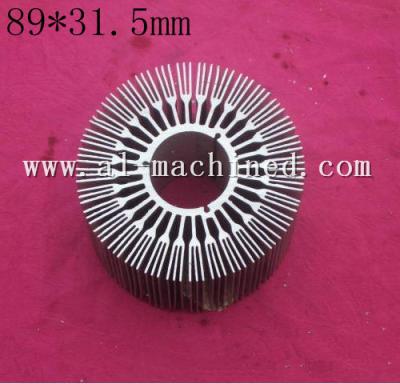 China Item223,89mm Machined LED light Cooler, AL6063 Extruded Profiles LED Light Radiator,round heatsink for led light for sale