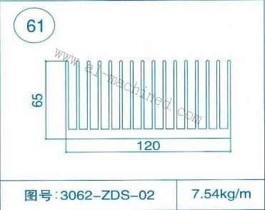 China F61,120mm customized Square Aluminum Heatsink in china,aluminum profiles,extruded profiles,LED Street Light Heatsink for sale
