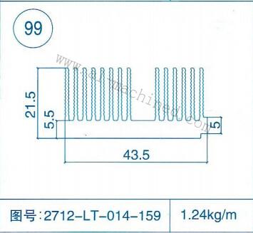 China F99,43mm customized Square Aluminum Heatsink in china,aluminum profiles,extruded profiles,LED Street Light Heatsink for sale