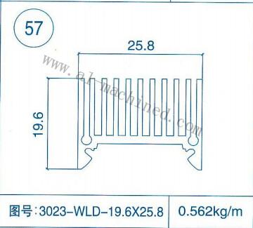 China F57,25mm customized Square Aluminum Heatsink in china,aluminum profiles,extruded profiles,LED Street Light Heatsink for sale