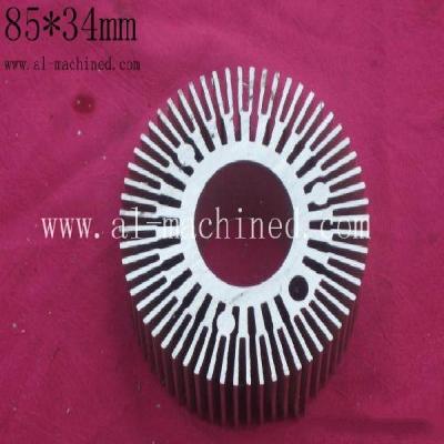 China Item 374,Machined LED Cooling in china, AL6063 Extruded Profiles LED Light Radiator,hot it for sale