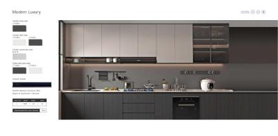 Cina Mobili da cucina in stile moderno per armadi classici Bianco con isola in vendita