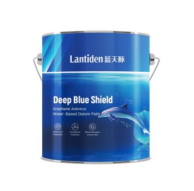 China Anti Virus Interior Walll Paint Deep Blue Shield graphene Odor Free for Kid Room for sale