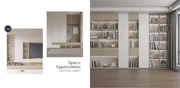 Quality Solid Wood MDF Customized Built In Wardrobe Designs With Integrated Handles for sale