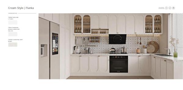 Quality Anti Mold Custom Kitchen Cabinet Design With Aluminum Alloy Frames CE Certificat for sale