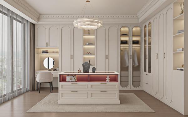 Quality Turnkey Whole House Customization Light French Style Modular Kitchen Cabinet Systems for sale