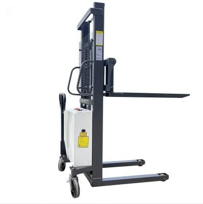 China Montacargas Electrico 1500 kg 1 Ton Mini Small Forklift Pallet Lifter Semi Eelectric Stacker for sale