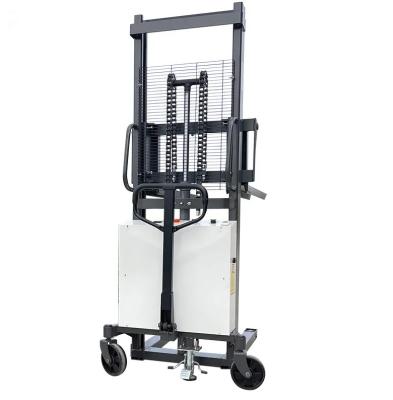 China Montacargas Electrico 1500 kg 1 Ton Mini Small Forklift Pallet Lifter Semi Eelectric Stacker for sale