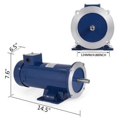 China IE2 Efficiency 90V PMDC Motor 1/2Hp 1750RPm Motor 56C TEFC DC Electric Motor for sale