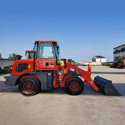 Cina Mini Compact Loader da 1 tonnellata 1,2 tonnellata 1,5 tonnellata 1,8 tonnellata Front End Wheel Loader con joystick AC e 2,0m3 di capacità del secchio in vendita
