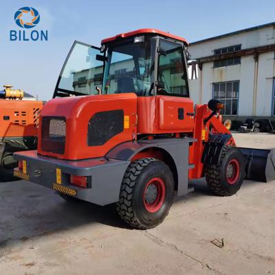 Cina Mini Compact Loader da 1 tonnellata 1,2 tonnellata 1,5 tonnellata 1,8 tonnellata Front End Wheel Loader con joystick AC e 2,0m3 di capacità del secchio in vendita