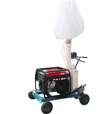 China Hand Push Mobile Light Tower 5m Mast LED Lamp Beacon Without Genset for sale