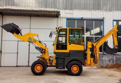 China 4x4 Small Backhoe Loader With Adjustable Seat / Stable Performance for sale