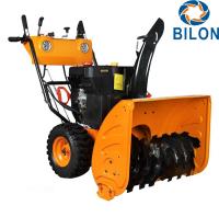 China 13 HP Gasoline Engine Walk Behind Snow Sweeper 4 Forward 2 Reverse Gears for sale