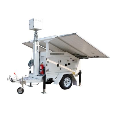 China 22.9ft Mobile Solar Trailer With Solar Panels Telescopic Mast Batteries for sale