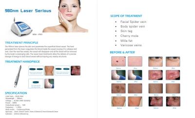 China Health and beauty care spider veins removal diode laser 980nm vascular device on sale for sale