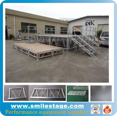 China Aluminum portable stages with adjustable stage legs for catwalk show for sale