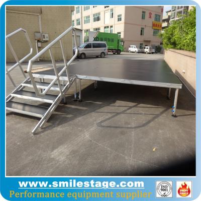 China Portable 1.2 m-2 m adjustable height stage with plywood platform for sale