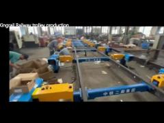 Camionetto per binari ferroviari rinforzati di facile manovrabilità per carichi industriali pesanti