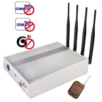 Cina emittente di disturbo telecomandata del segnale di GPS WIFI GSM del telefono cellulare da tavolino di 10W 101B-Pro regolabile in vendita