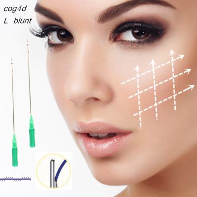 China 2019 new product Medical Suture pdo thread  COG4D l blunt 19g100mm cheek lifting needle for sale
