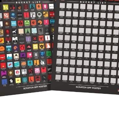 China Scratch-off Chart Poster Holographic on PET Silkscreen on Paper or PET wholesale for sale