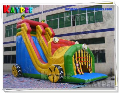 China Car house Slide Inflatable active slide PVC Tarpaulin slide Inflatable slide Game KSL072 for sale