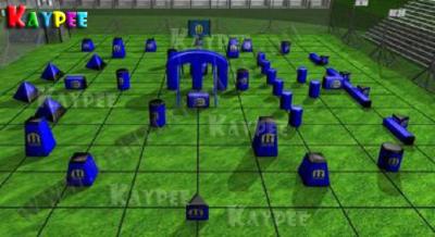 China Millenium Bunker 44 package,Inflatable paintball Bunker filed, paintball arena KPB024 for sale