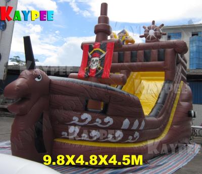 China Pirate ship combo,inflatable bouncer with slide and obstacle for sale