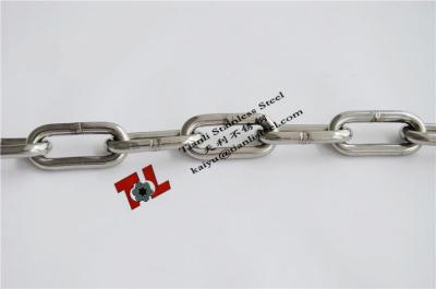 China SUS 304 316 Stainless Steel DIN763 Welded Long Link Chain diameter 3mm for sale