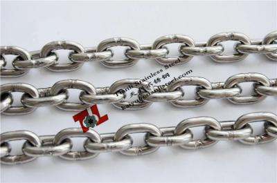 China 7mm 304 316 Stainless Steel DIN766 Short Link Chain full plump welded for sale