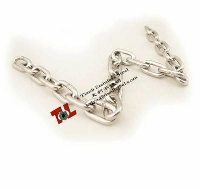 China SUS 304 316 Stainless Steel Link Chain DIN763 polised finish 9mm for sale