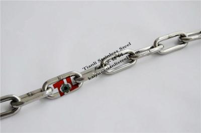 China SUS 304 316 Stainless Steel DIN763 Round Link Chain 7mm diameter for sale
