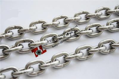 China 304 316 Stainless Steel DIN766 Short Link Chain 9mm smooth polished surface for sale