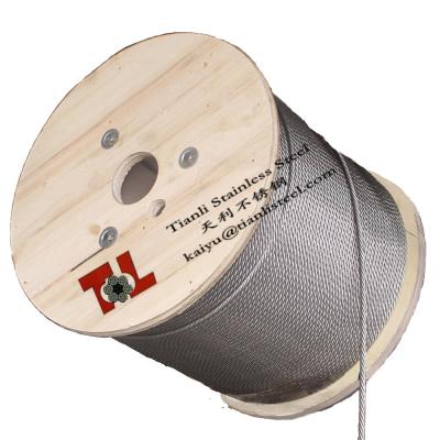 China 6mm 7x19 Stainless Steel Wire Rope for sale