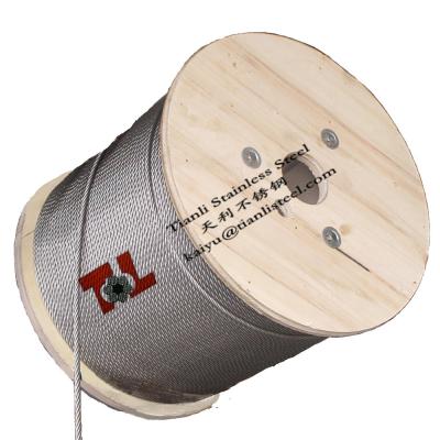 China 12mm 7x19 Stainless Steel Wire Rope for sale