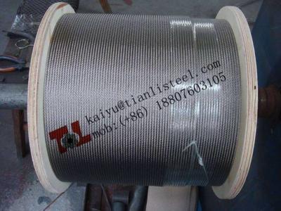 China 6x37+IWRC Stainless Rope A2 304 A4 316 diameter 12mm for sale