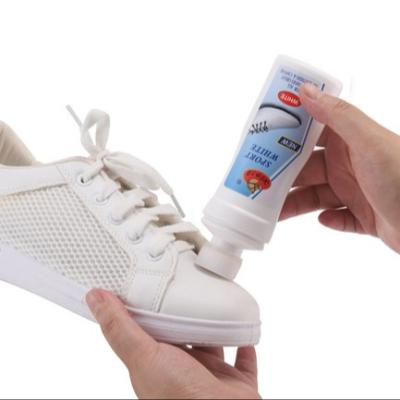 China 90 ml netto volume witte schoenenverf in plastic fles voor uw verfbehoeften Te koop