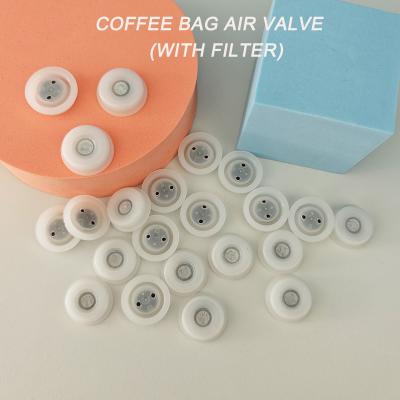 China Food Grade HDPE One Way Air Valve With Filter For Coffee Bags – Composite Pouch Breather Valve, PE Flexible Packaging Vent Valve for sale