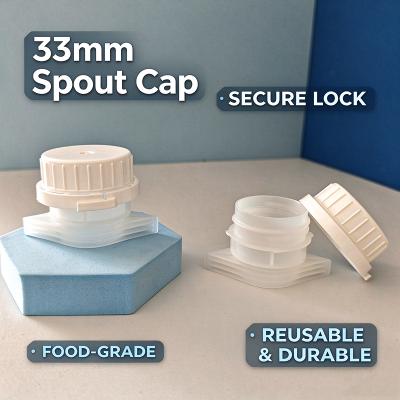 China 33mm Oil Dispensing Spout | Large Diameter PE Pressure Resistant Thick Spout Cap For Plastic Bag for sale