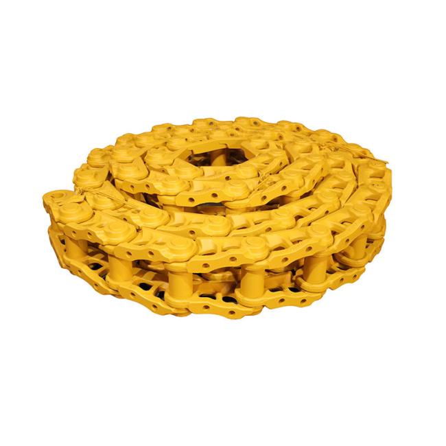 D6C D6D CR4267/36 3P1118 Bulldozer Track Chain showing heat-treated black surface