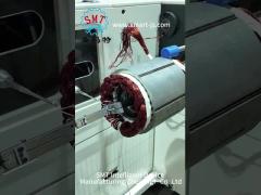 Automatic Stator Lacing Machine with Servo Motor Control and Horizontal Movable Fixture for Efficient Stator Loading