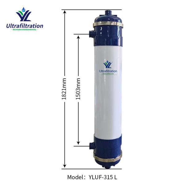Quality YLUF-315L Ultrafiltration Systems with PVDF UF Membrane PVC Manufacturer's 1-Year Warranty Water Machinery for Underground Water for sale