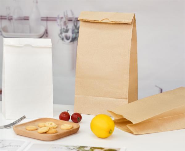 Quality Custom Brown SOS Paper Bags Recyclable Without Handle Fast Food Paper Bags for sale