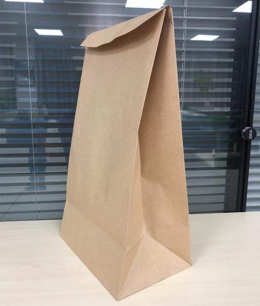 Quality Recyclable Sealed Paper Food Delivery Bags With Adhesive Tape Takeaway Paper for sale