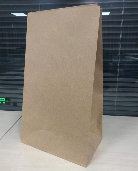 Quality Recyclable Sealed Paper Food Delivery Bags With Adhesive Tape Takeaway Paper for sale
