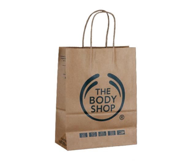 Quality Eco Friendly Disposable Serrated Top Paper Bag Twist Handle Shopping Paper Bag for sale