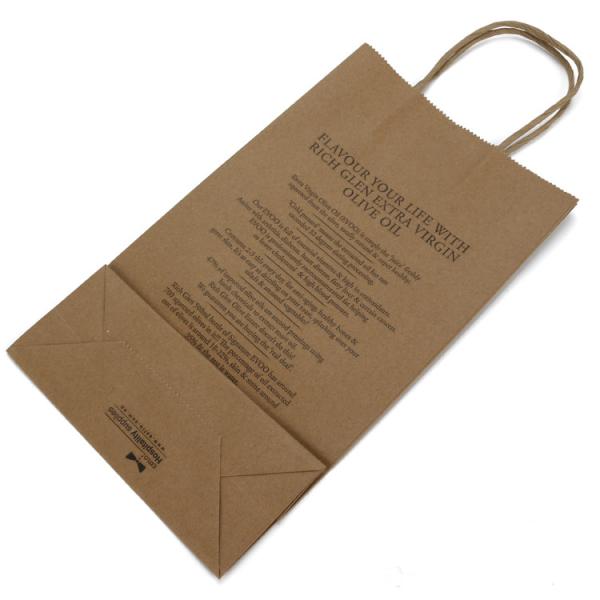 Quality Custom Logo Recyclable Paper Bags Eco Friendly Kraft Paper Bag With Twisted for sale