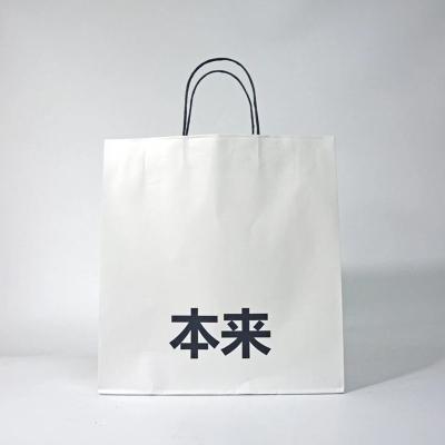 China Turn Top Kraft Paper Handbags For Shoes Packaging Brown Twist Handle Paper Bags for sale